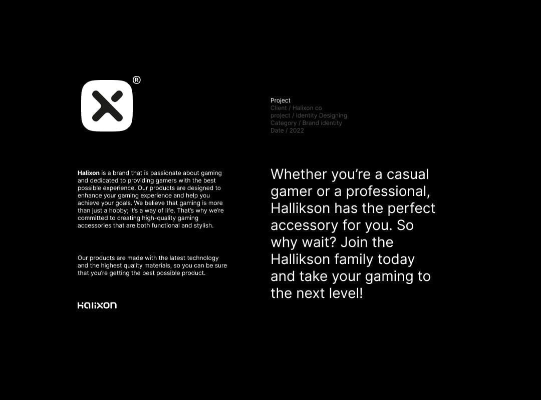 طراحی هویت بصری برند Halixon • آکادمی قلموم